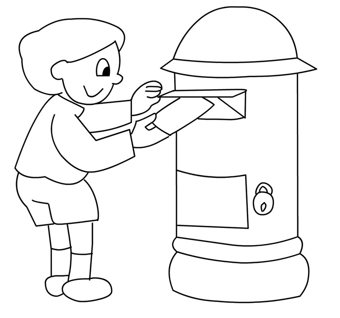 Colorings Post Box Coloring Colorings Post Box Coloring